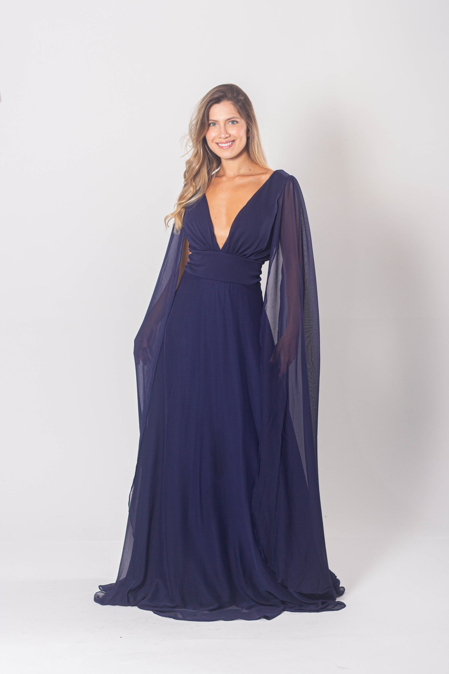 VESTIDO ZAMORA - Azul Marinho – BALANCÊ BRASIL